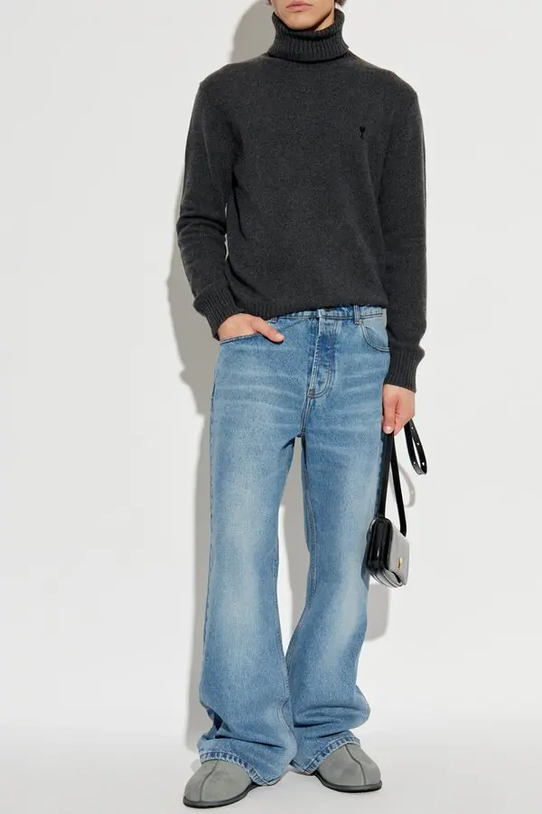 Ami Cashmere Turtleneck Sweater
