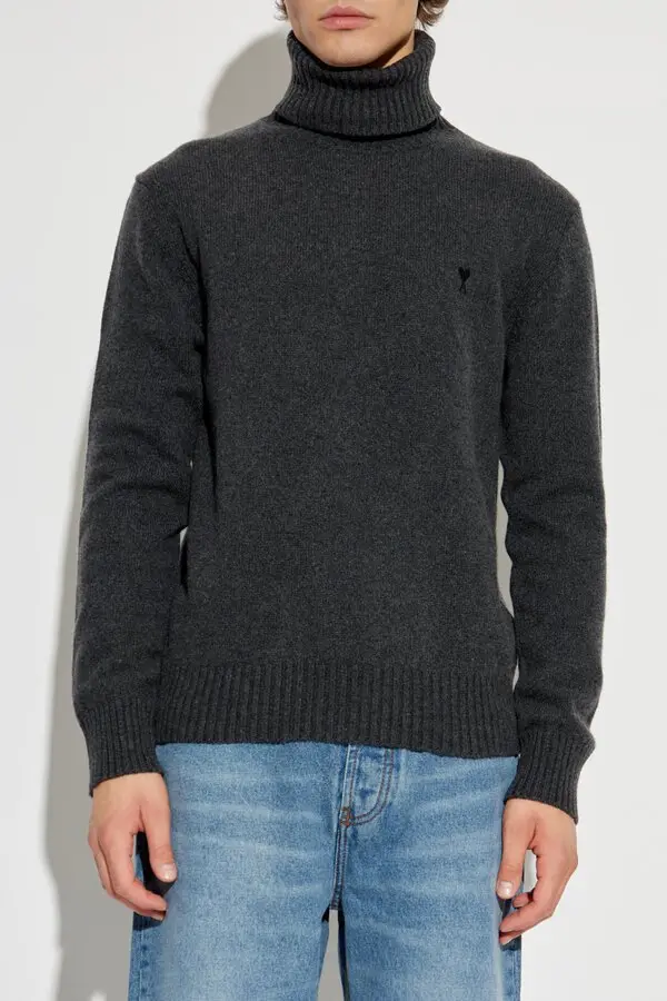 Ami Cashmere Turtleneck Sweater