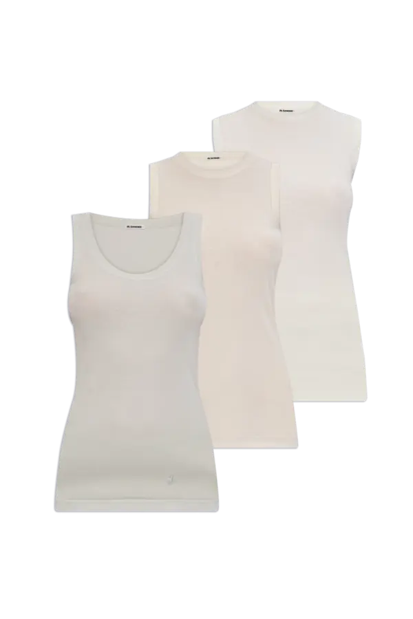 JIL SANDER Three-pack Of Cotton Tops