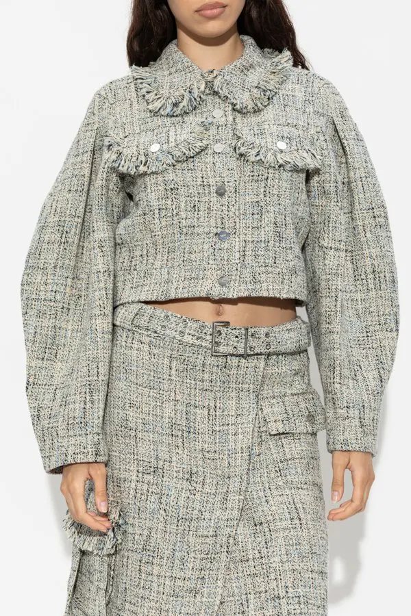 GANNI Tweed Blazer