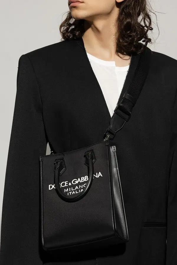 Dolce & Gabbana Shoulder Bag With Logo Appliqu