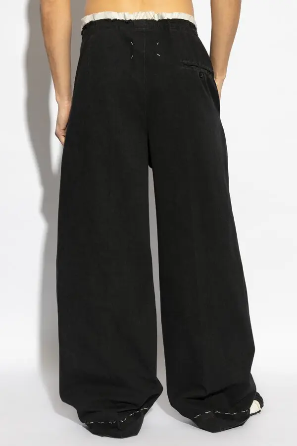 MAISON MARGIELA Linen-finish Wide-leg Trousers