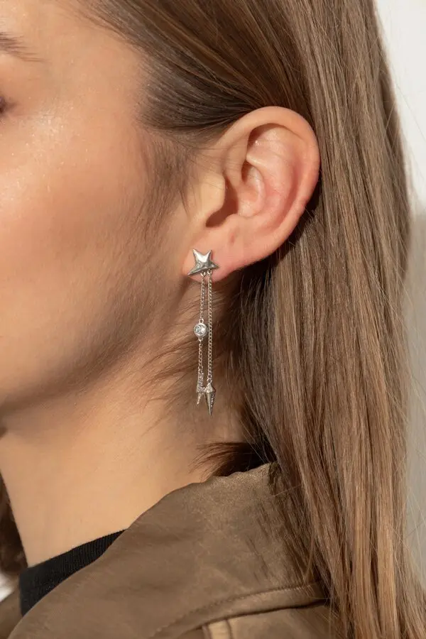 Zadig&Voltaire Brass Star Drop Earrings