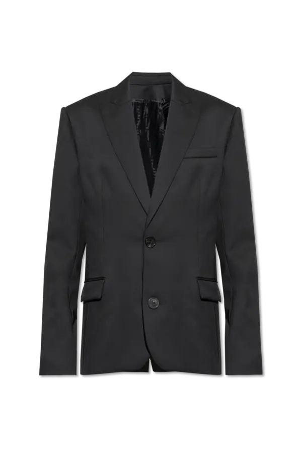 Balmain Wool Blazer With Closed Lapels