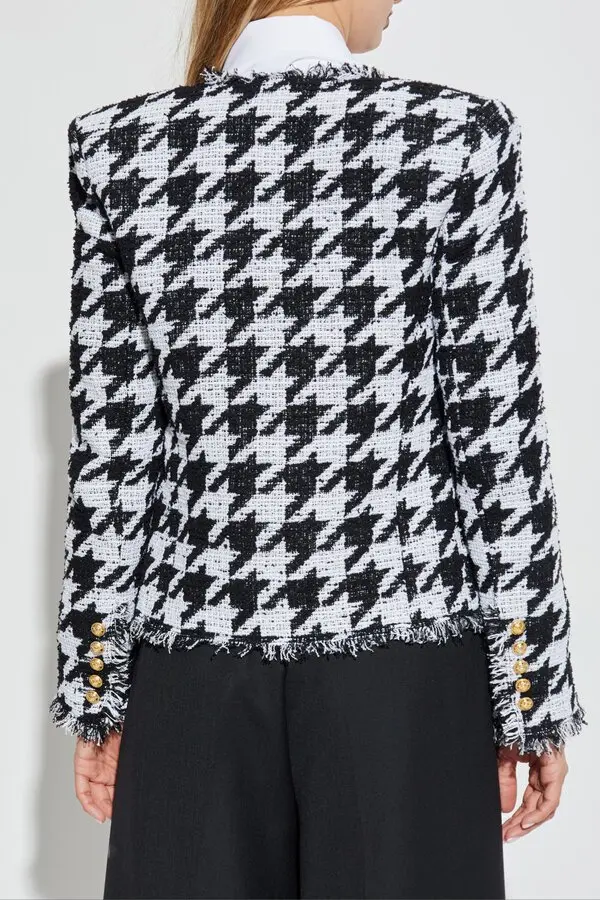 Balmain Houndstooth Tweed Blazer