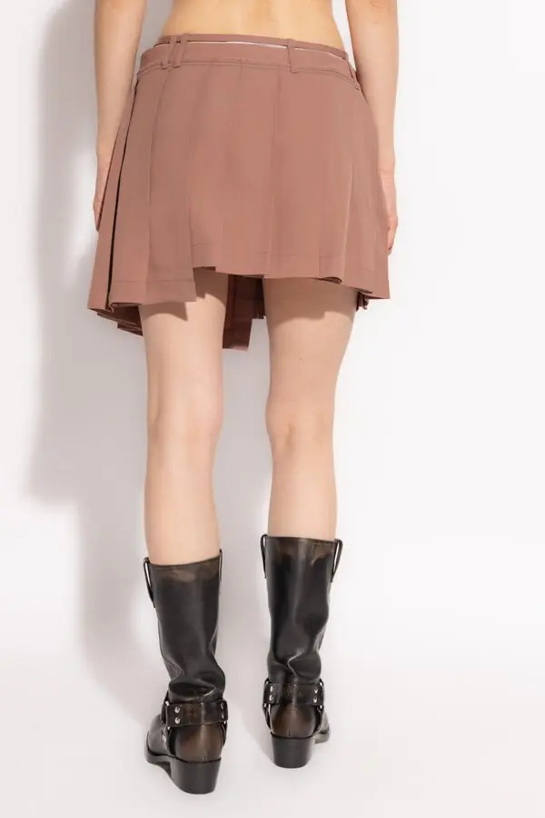 Acne Studios Asymmetrical Pleated Mini Skirt