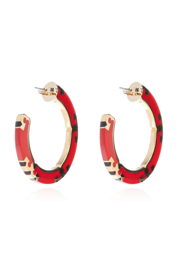 Tory Burch Round Logo Earrings