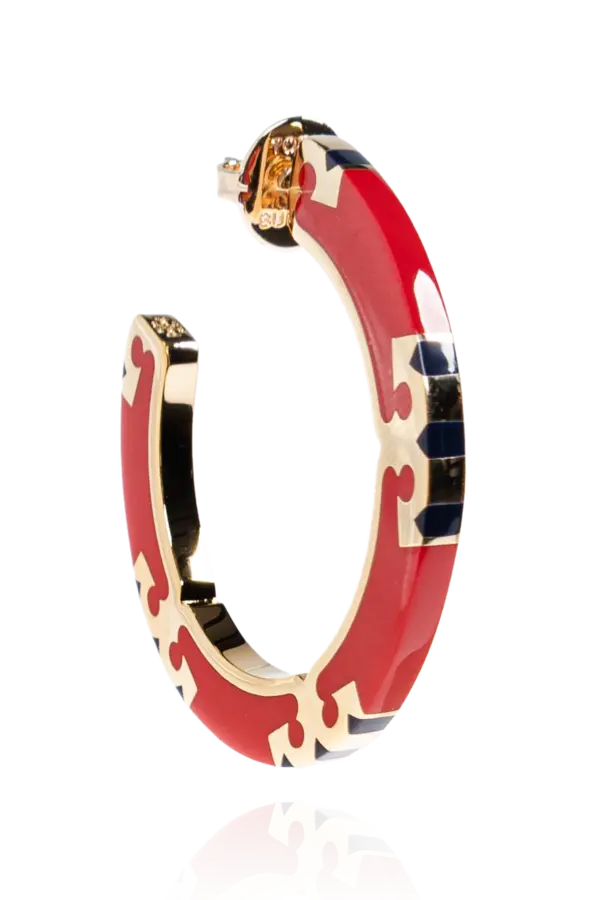 Tory Burch Round Logo Earrings