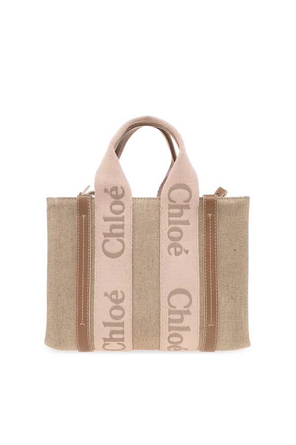 Chloé Woody Small Shopper Bag - Beige