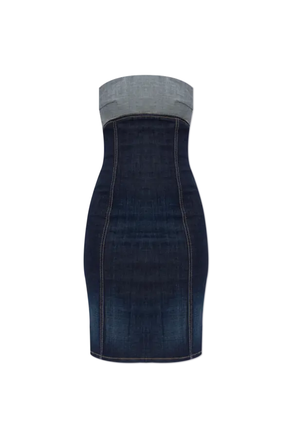 Dsquared2 Strapless Fitted Denim Dress