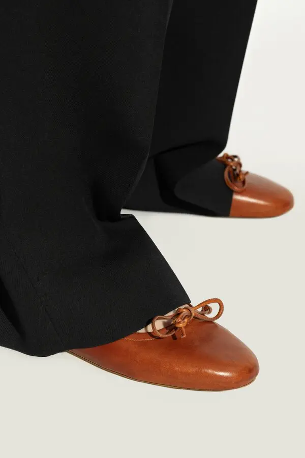 JW Anderson Leather Ballet Flats - Brown