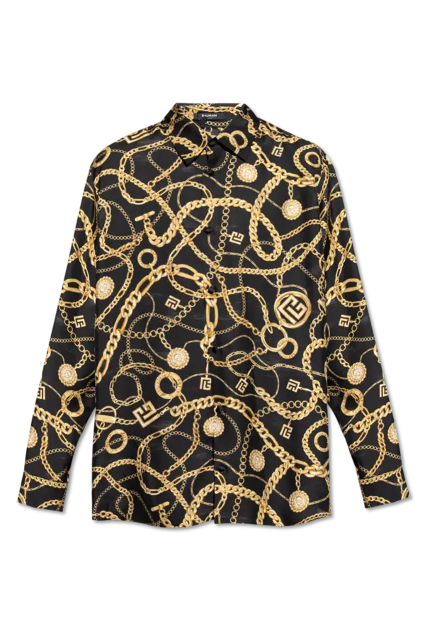 Balmain Silk Shirt With Print