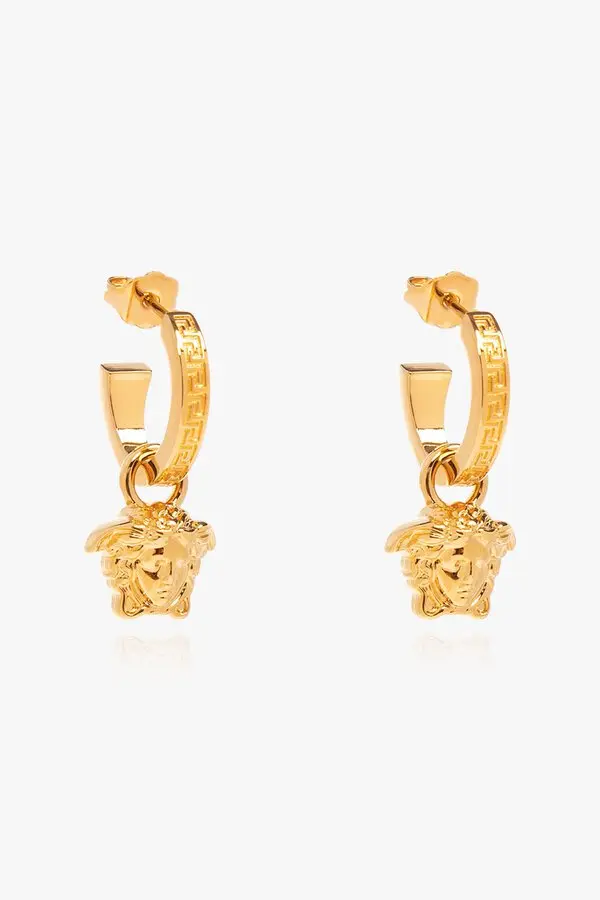 Versace Medusa Head Earrings - Gold