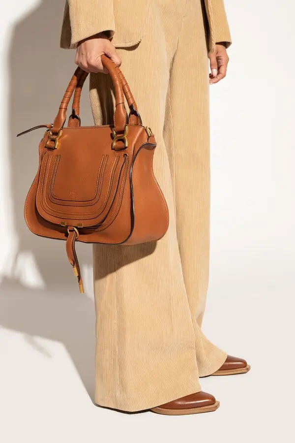 Chloé Marcie Medium’ Leather Shoulder Bag - Brown