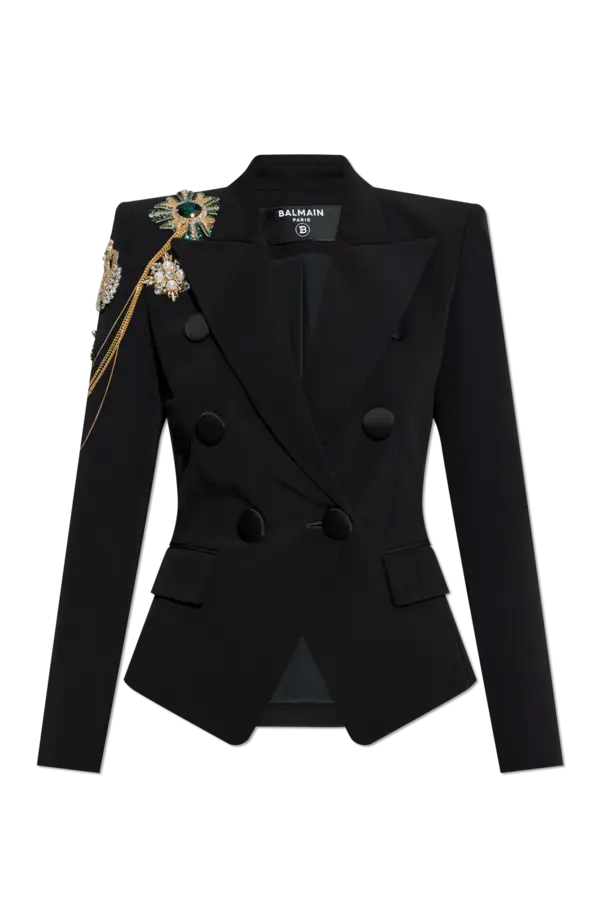 Balmain Blazer With Shimmering Appliqués