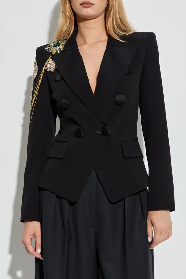 Balmain Blazer With Shimmering Appliqués