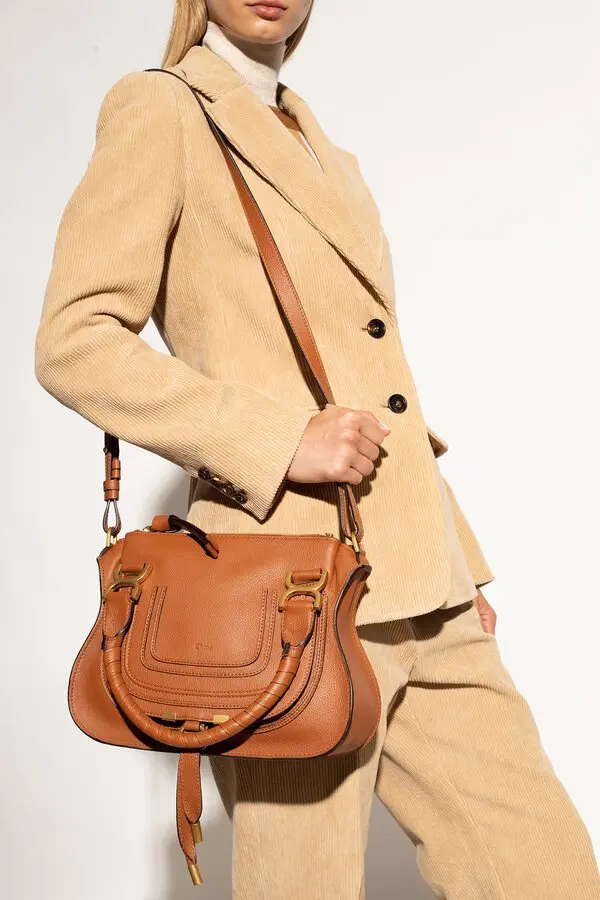 Chloé Marcie Small Shoulder Bag - Brown