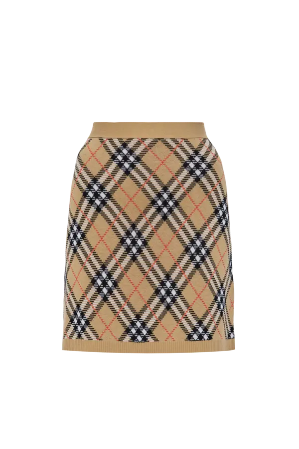 Burberry Wool Mini Skirt - Beige
