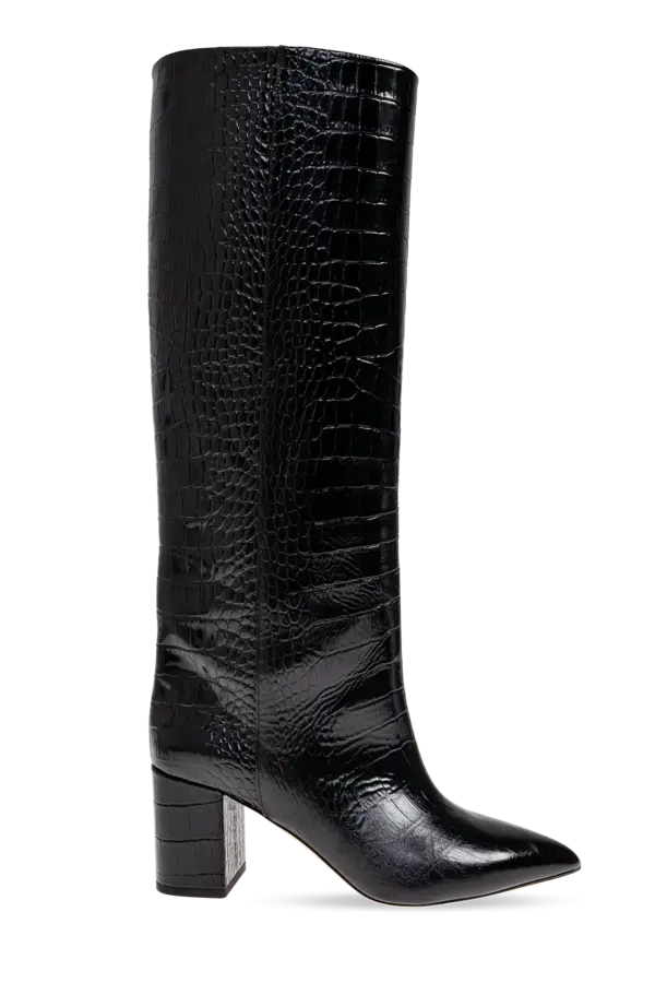 Paris Texas Anja Crocodile-embossed Knee-high Boots - Black