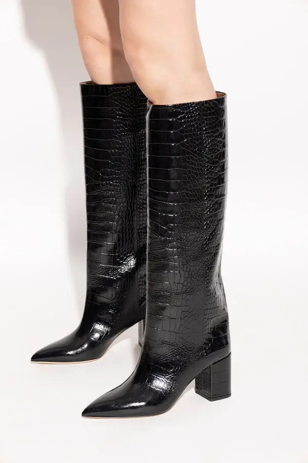 Paris Texas Anja Crocodile-embossed Knee-high Boots