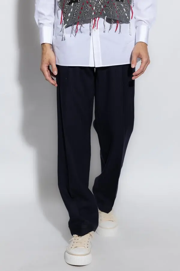 MAISON MARGIELA Wool Pleat-front Trousers