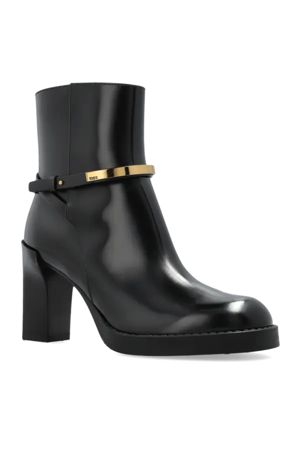 TOD’S Heeled Patent Leather Ankle Boots