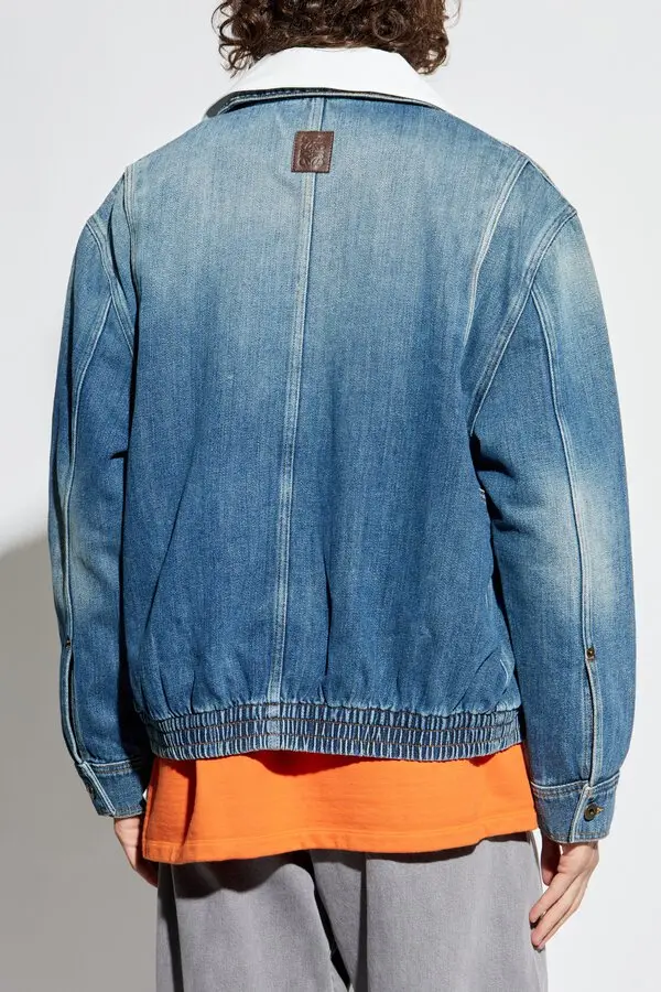 Loewe Denim Jacket With Contrasting Collar - Blue