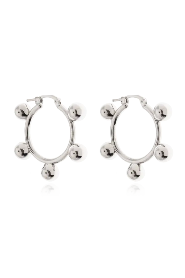 JIL SANDER Brass Earrings - Silver