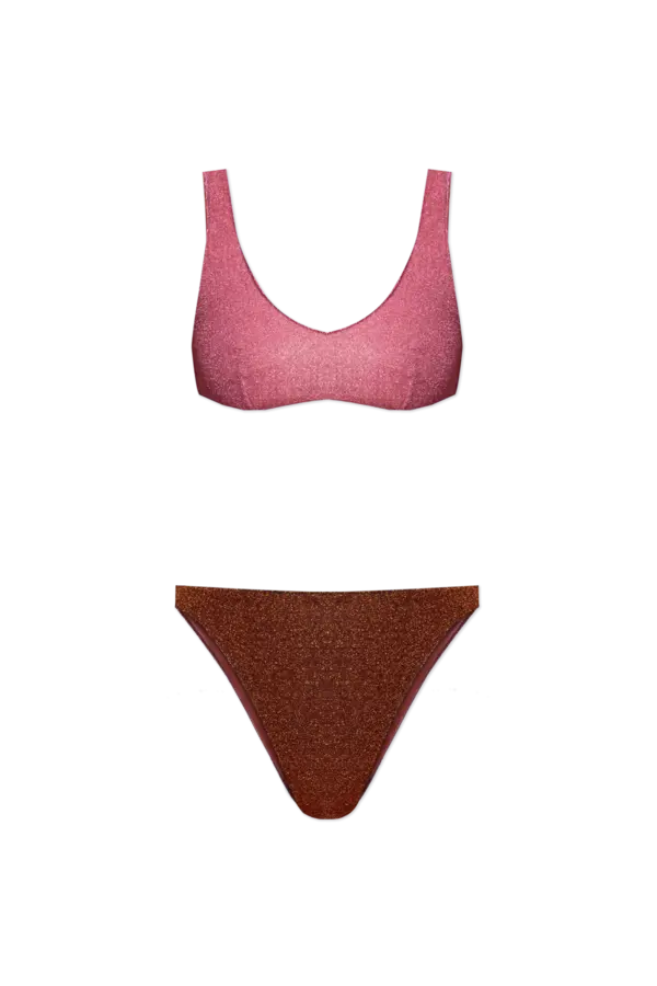 Oseree Lurex Two-piece Swimsuit - Pink