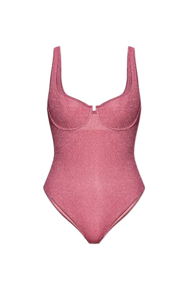 Oseree Lurex One-piece Swimsuit - Pink