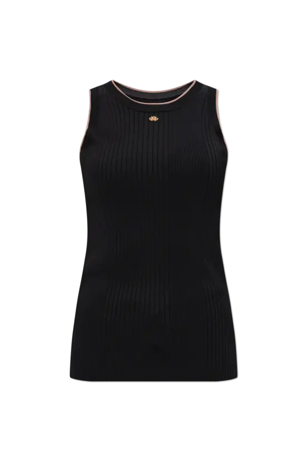 Amiri Sleeveless Ribbed Top With Back Cutout