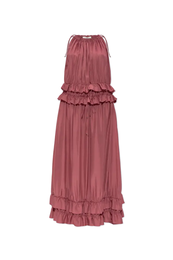 Chloé Silk Maxi Dress With Ruffles