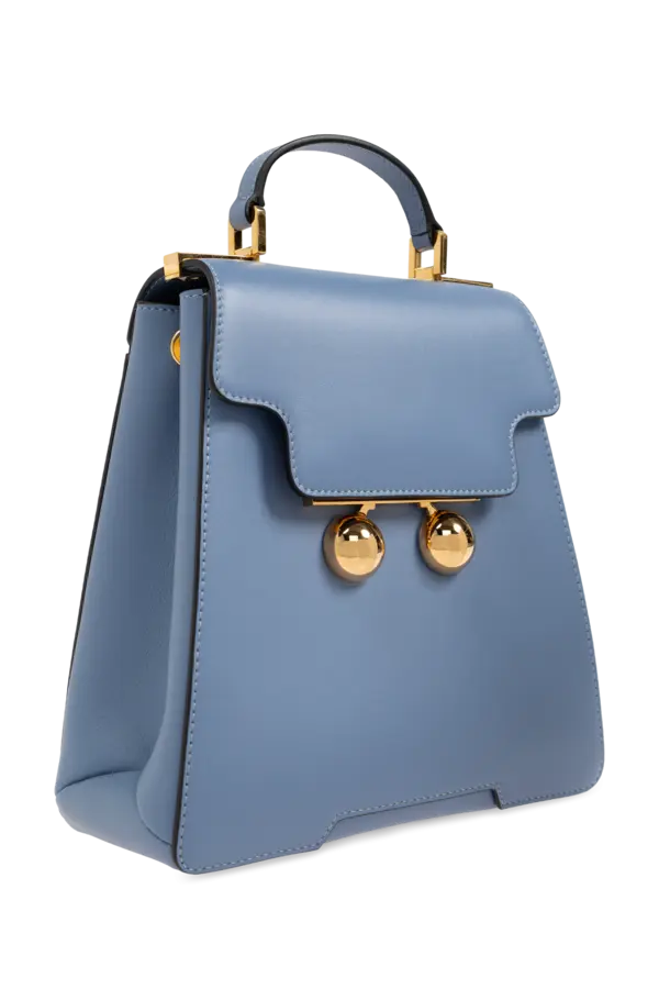 Marni Leather Trunkaroo Backpack - Blue