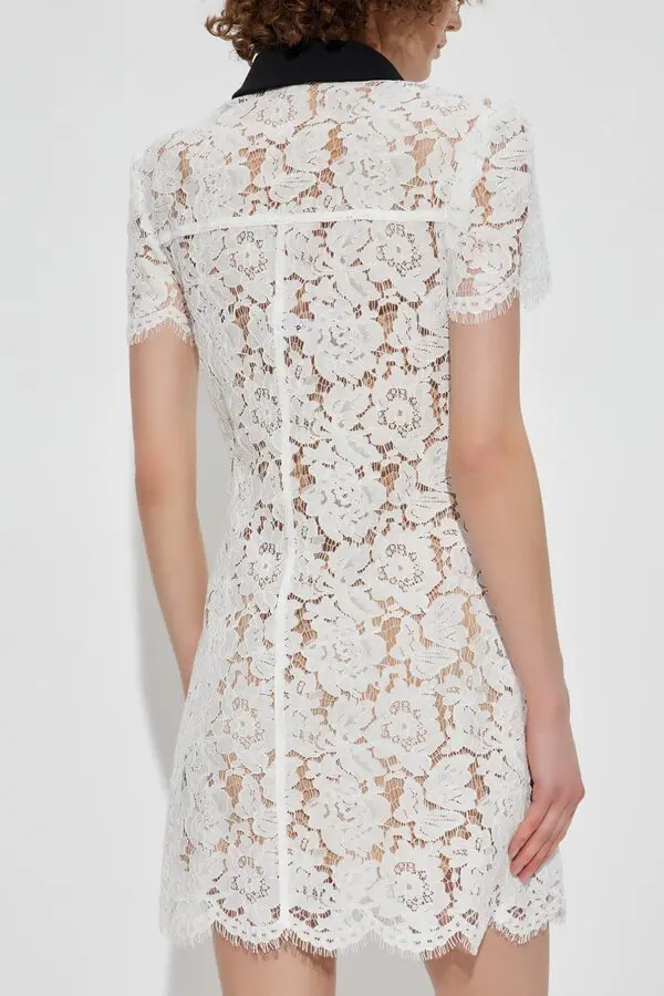 SELF-PORTRAIT Lace Mini Dress With Flap Pockets