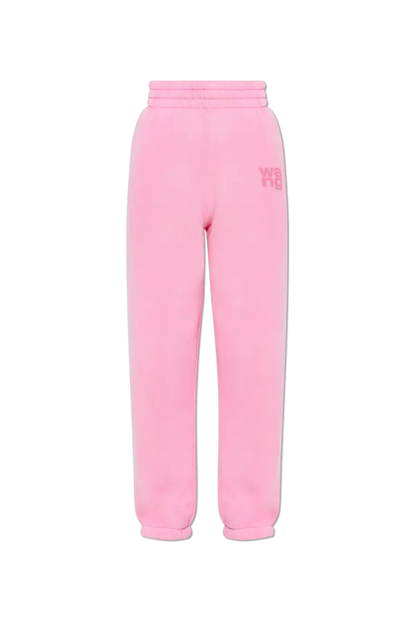 Alexander Wang Sweatpants With Embroidered Logo - Pink