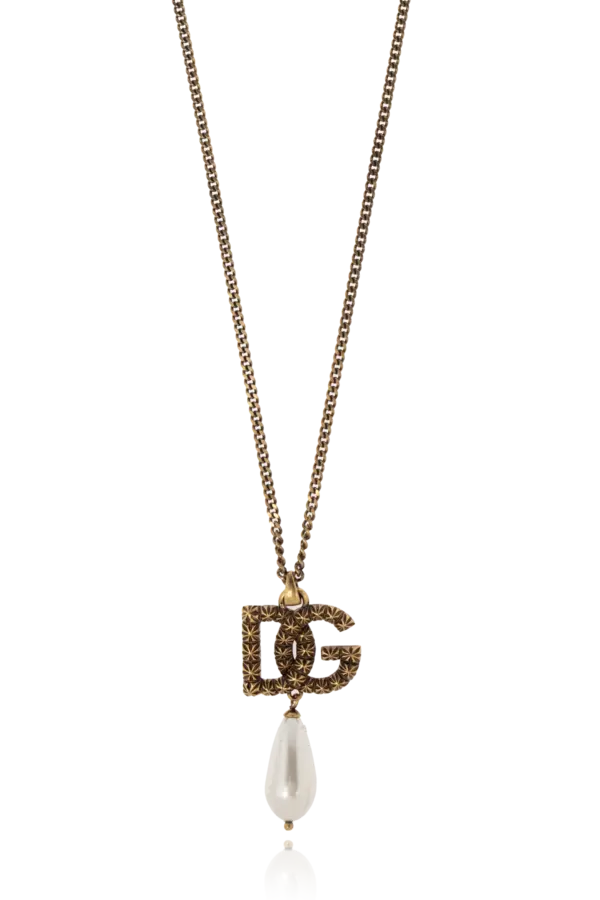 Dolce & Gabbana Necklace With Logo-shaped Pendant - Gold