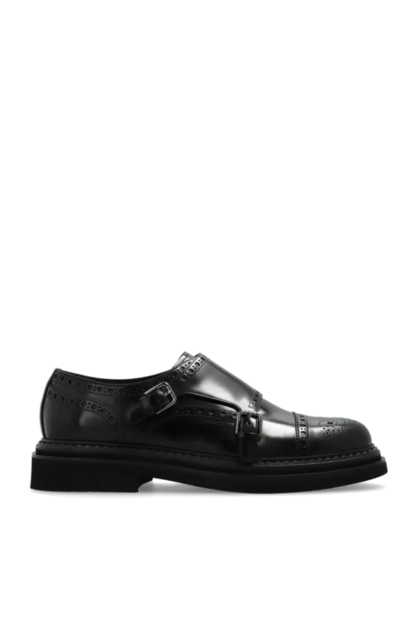 Dolce & Gabbana Leather Oxford Monk Strap Shoes