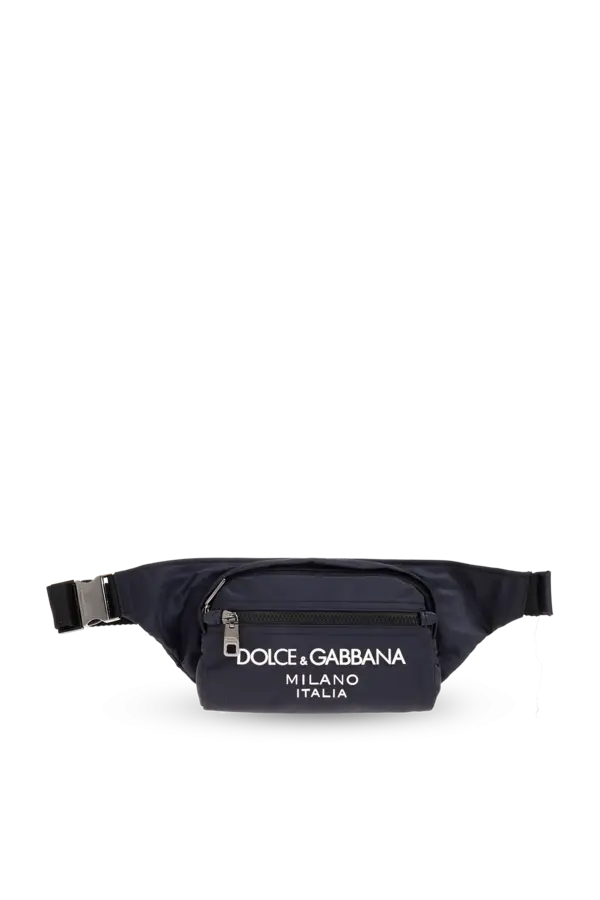 Dolce & Gabbana Belt Bag With Logo - Navy Blue