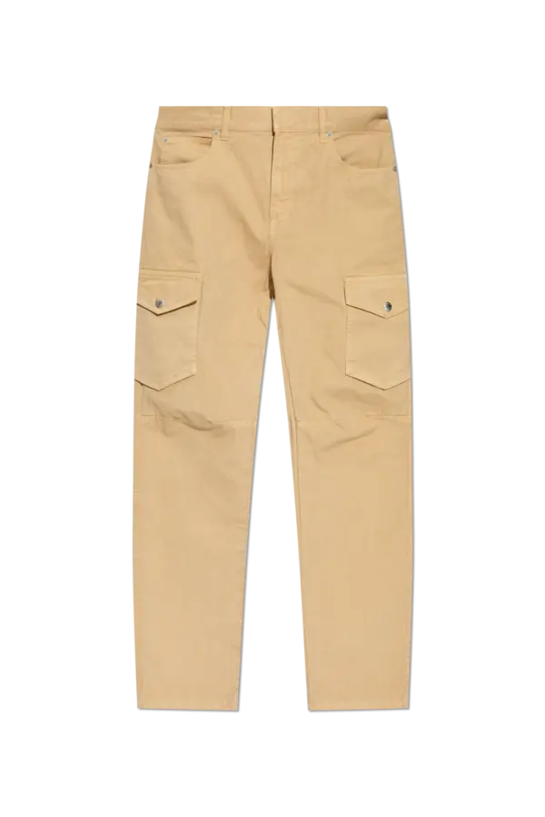 Balmain Cargo-style Cotton Pants - Beige