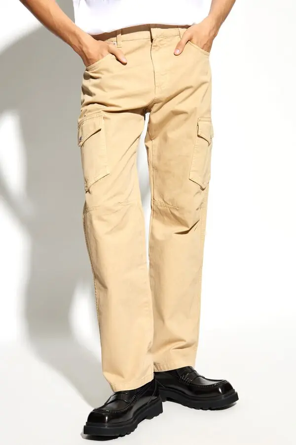 Balmain Cargo-style Cotton Pants - Beige