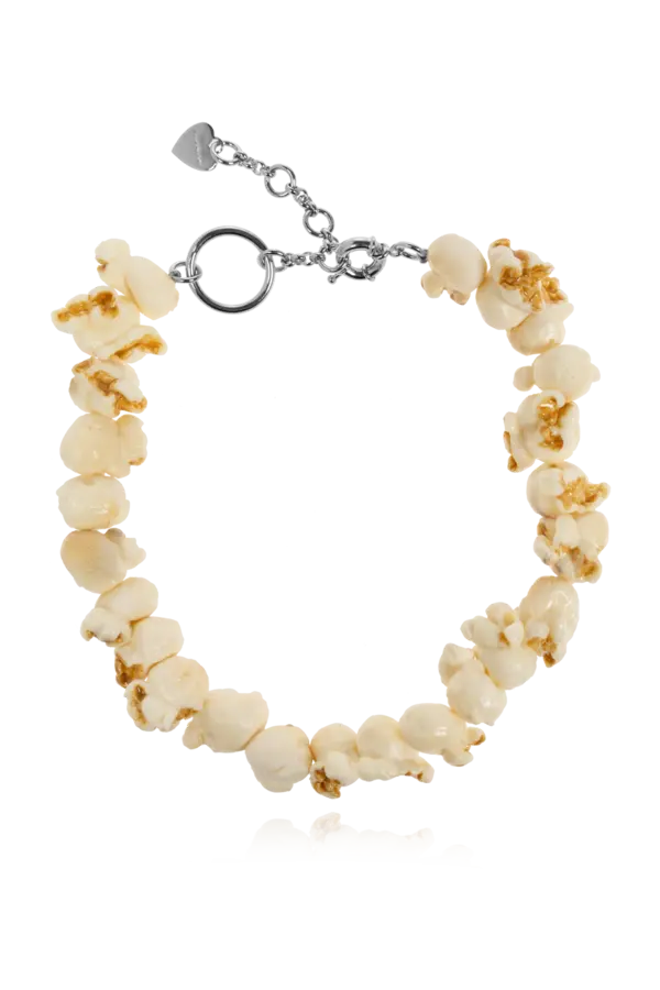Acne Studios Popcorn Motif Necklace - Cream
