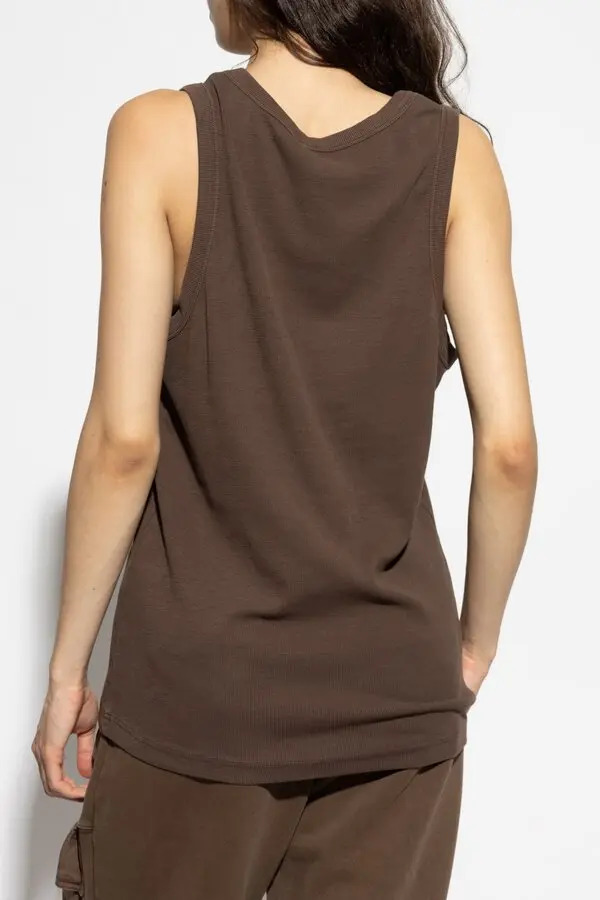 ENTIRE STUDIOS Ribbed Knit Top - Brown