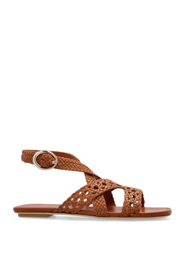 STUART WEITZMAN Thea Leather Sandals - Brown