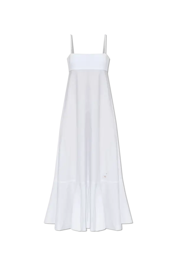 Moschino Strappy Maxi Dress With Goose Embroidery