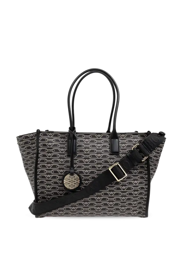 Emporio Armani Monogram Shopper Bag - Black