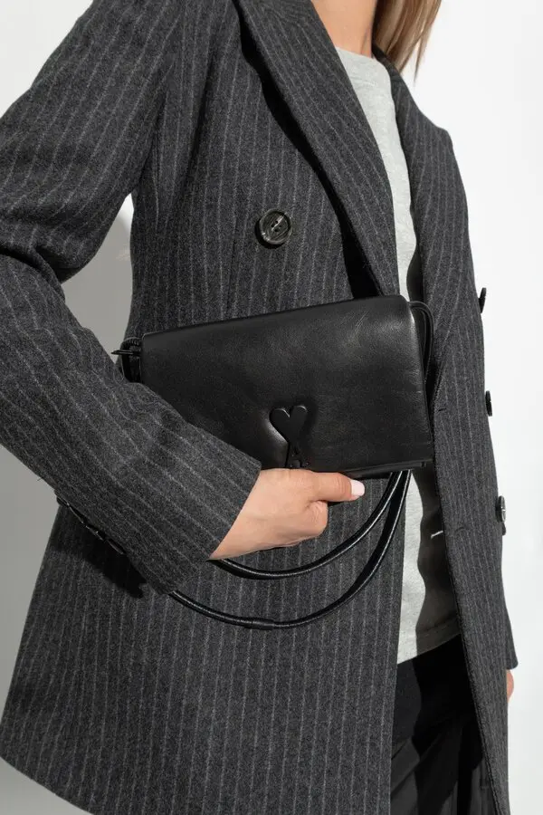AMI Paris Shoulder Bag - Black