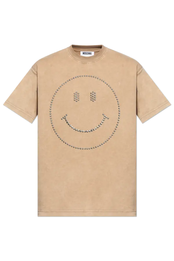 Moschino T-shirt From The 'smiley' Collection - Beige