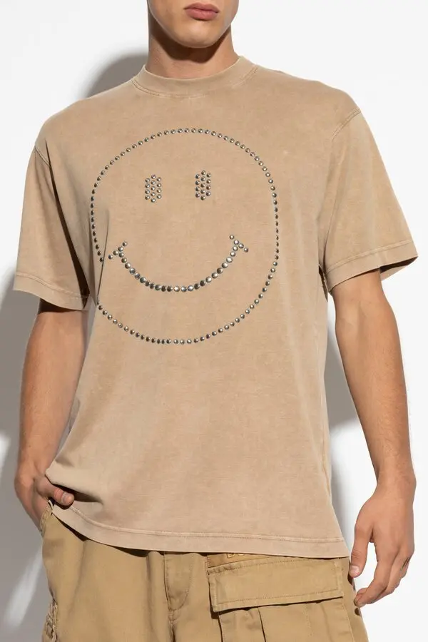 Moschino T-shirt From The 'smiley' Collection - Beige