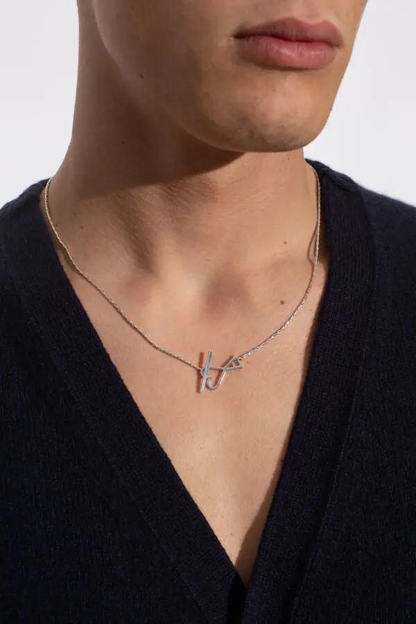 Ami Logo Necklace - Silver