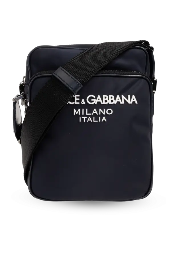 Dolce & Gabbana Shoulder Bag With Logo - Navy Blue